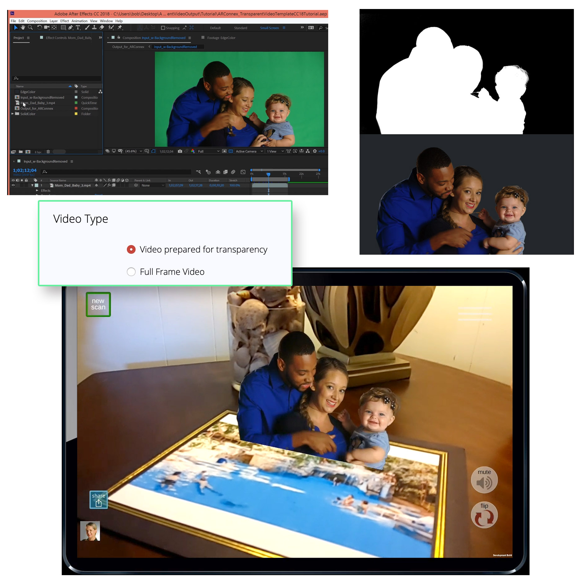 Preparing Augmented Reality Video for Transparency - ARConnex